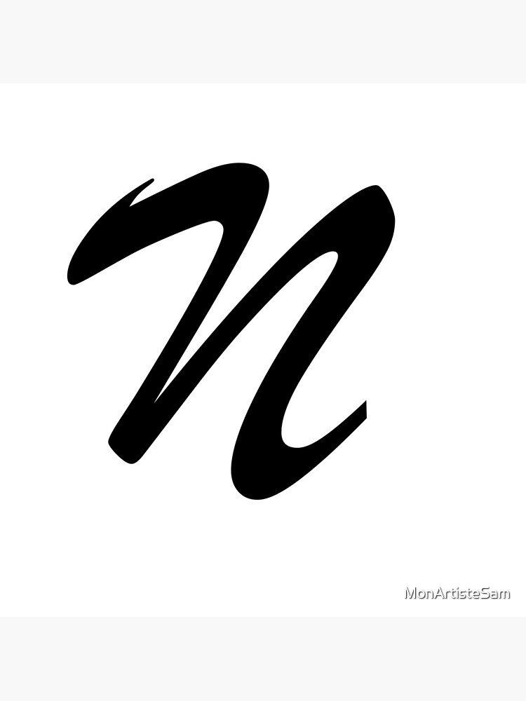 Lámina metálica «Alfabeto Letra N Inicial Símbolo Apellido Logo ...