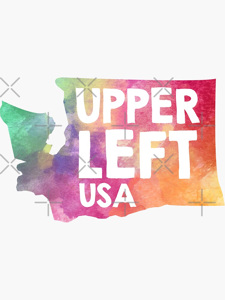 "Upper Left, USA, Washington Water Color" Sticker by Designs111 | Redbubble