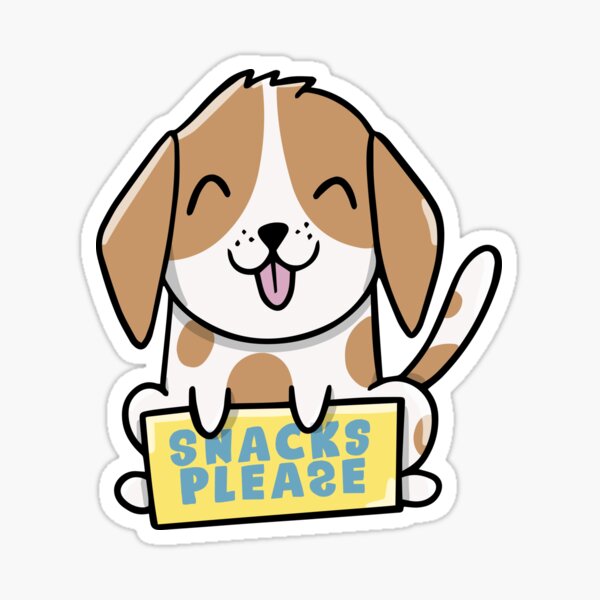 "Snacks Please!" Sticker for Sale by Ashley Castleton | Redbubble