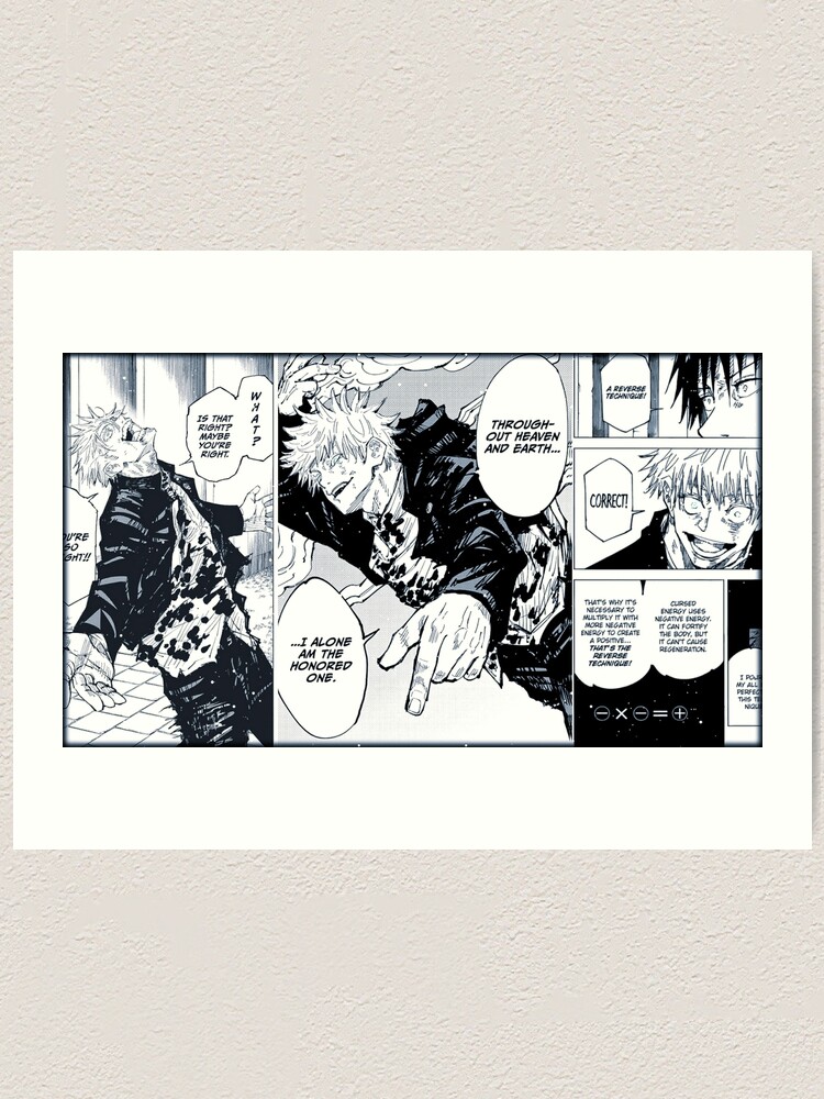 "Satoru Gojo Vs Toji Fushiguro Manga Panel Artwork" Art Print for Sale ...