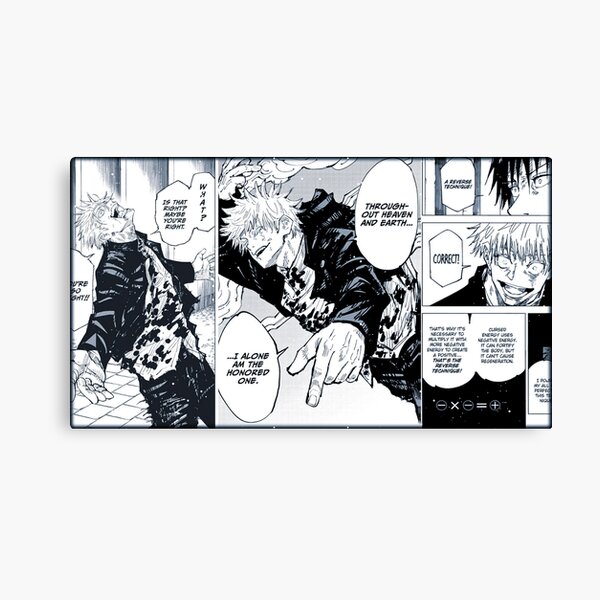 "Satoru Gojo Vs Toji Fushiguro Manga Panel Artwork" Canvas Print by ...