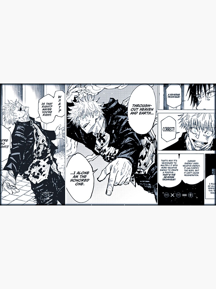 Pegatina «Satoru Gojo Vs Toji Fushiguro Arte del panel Manga» de Fushie ...