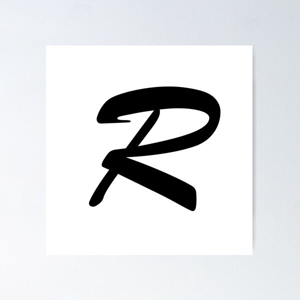 "Alphabet Letter R Initial Symbol Surname Logo Studies Image" Poster ...