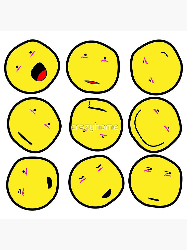"various facial expressions" Poster for Sale by crazyhome | Redbubble