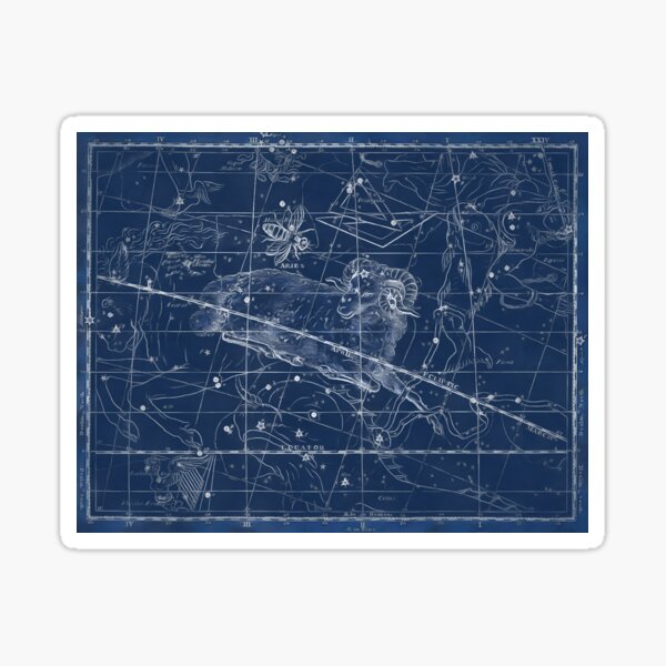 "Aries stars sky map" Sticker for Sale by CatyArte | Redbubble