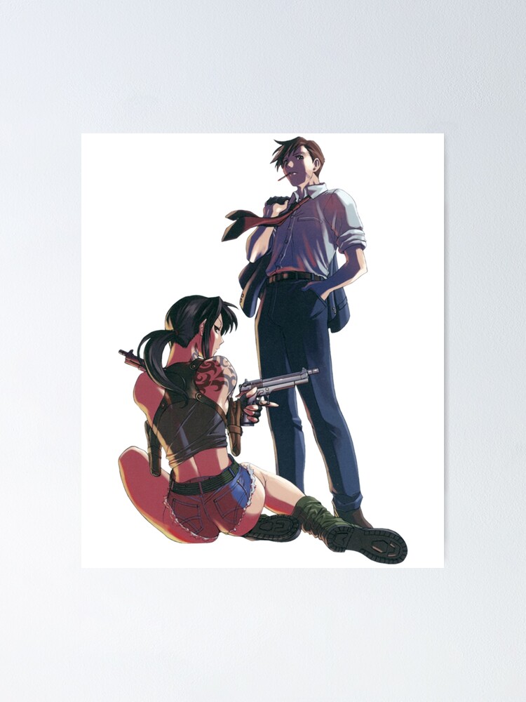 "Rokuro Okajima + Revy " Poster by baimonarts | Redbubble
