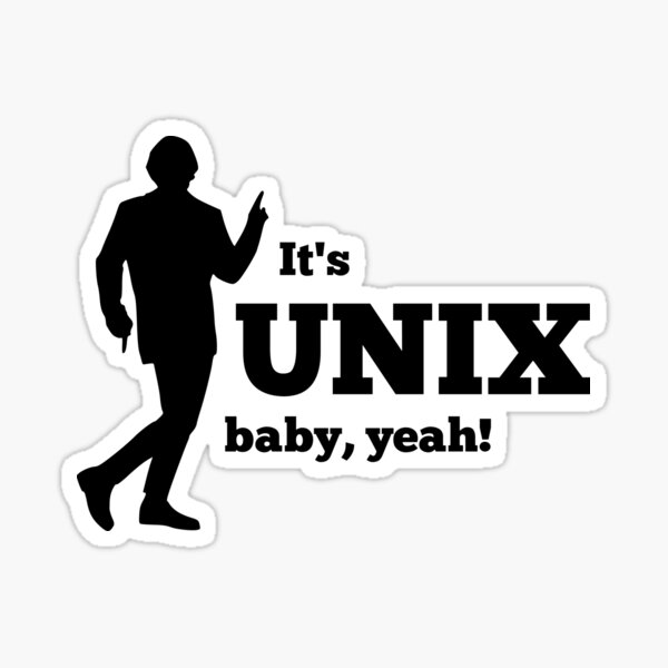 "It is a unix baby" Sticker for Sale by tamagothings | Redbubble