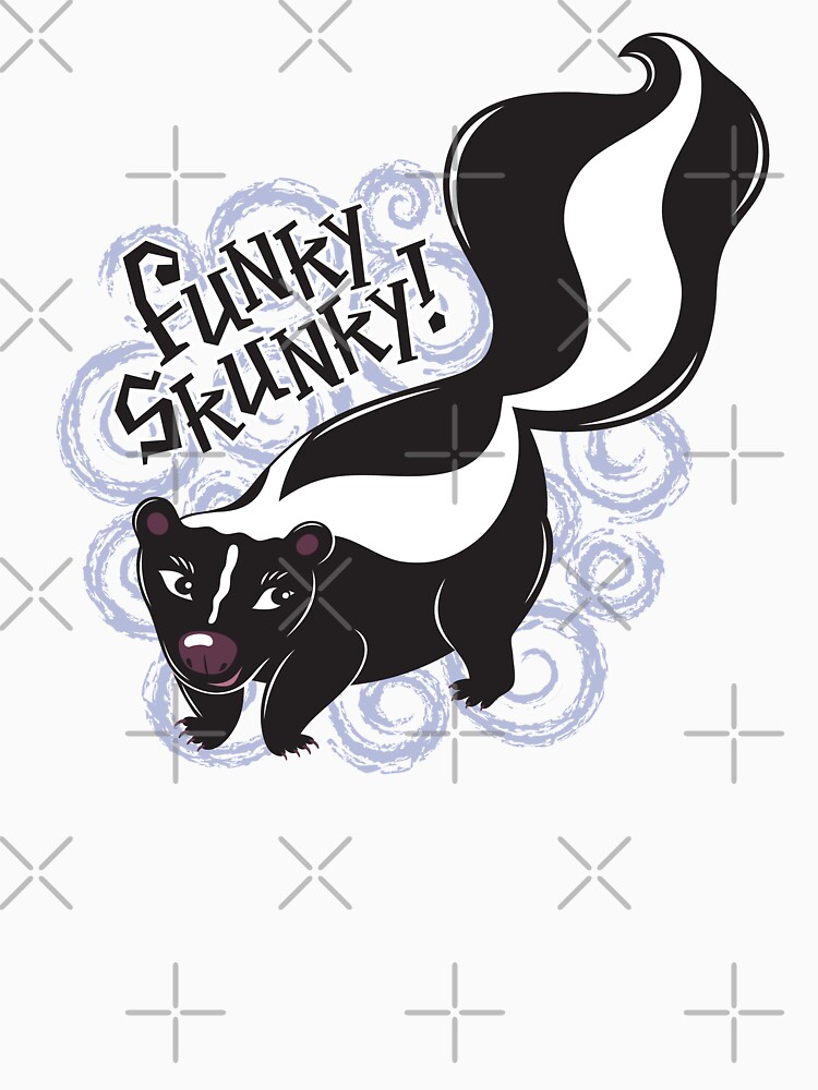 "Funky Skunky" T-shirt for Sale by Lyuda | Redbubble | animal t-shirts ...