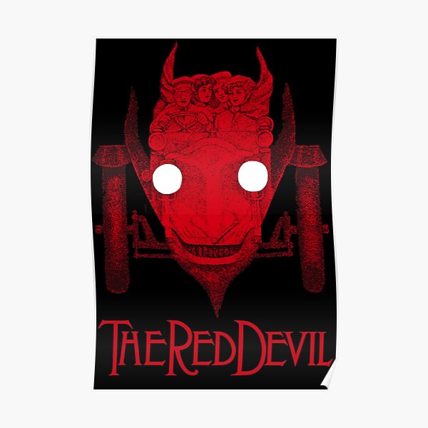 "The Red Devil Car (Lettered)" Poster by alexp01 | Redbubble
