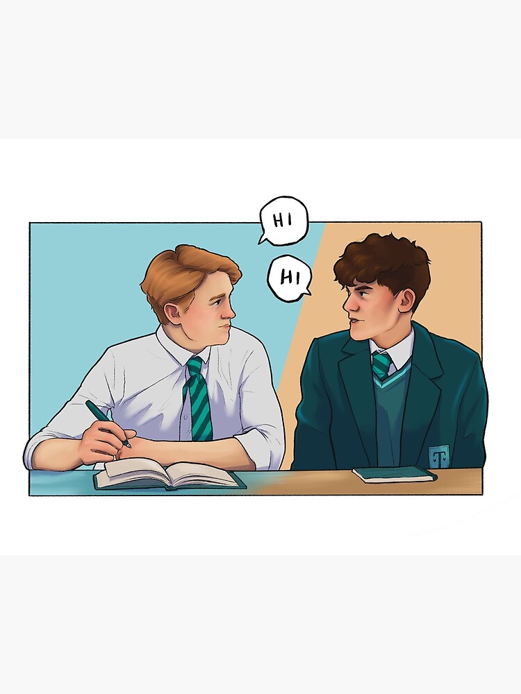 "Nick and Charlie - heartstopper hi drawing" Art Print by daddymactinus ...