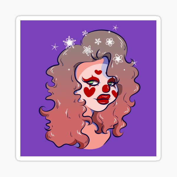 "high clown" Sticker for Sale by murderclowns | Redbubble
