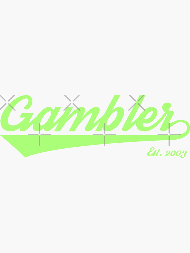 "Team Gambler" Sticker by Nostalgia-Lab | Redbubble