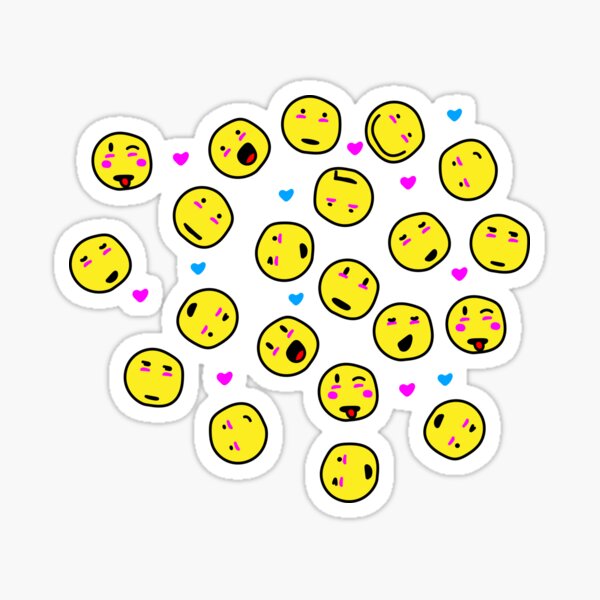 "Various facial expressions" Sticker for Sale by crazyhome | Redbubble