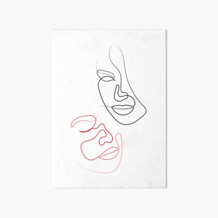 "Awake not Awake | One Line Drawing | One Line Art" Art Board Print by ...