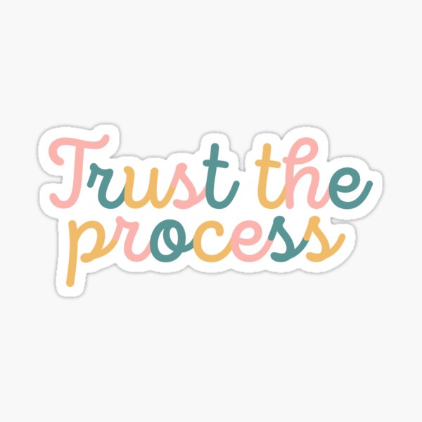 "Trust the process" Sticker by RafaTakami | Redbubble