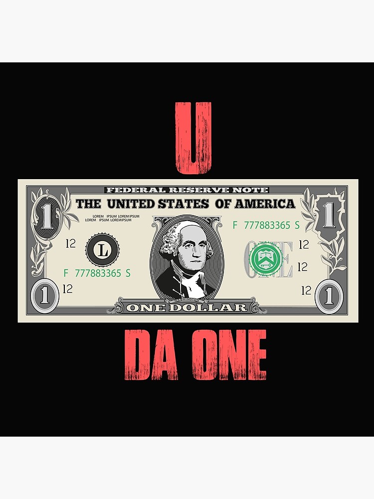 Póster «U da one negrita Tipografía con ilustración de dólar» de ...