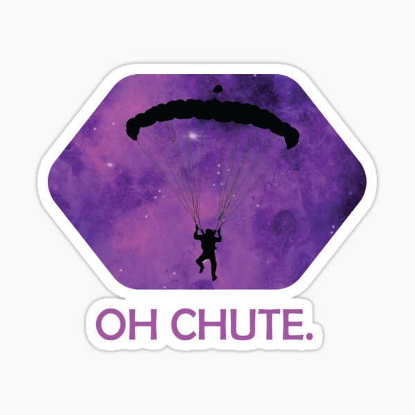 "Oh Chute" Sticker by beefrancky | Redbubble