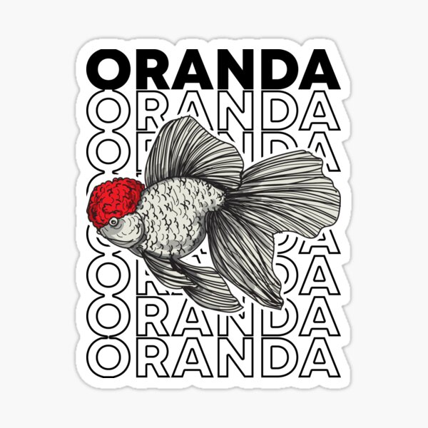 "Oranda Goldfish 80's Style Fancy Goldfish Owner" Sticker by JRRTs ...
