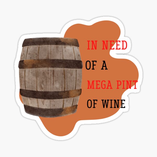 "A Mega Pint" Sticker by Figuradam | Redbubble