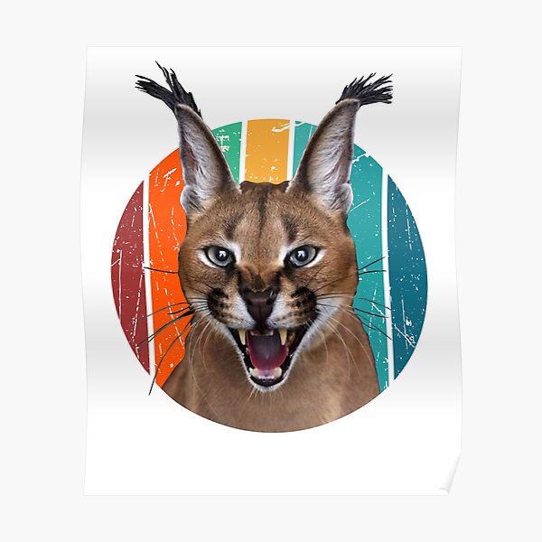 "angry floppa vintage retro. big floppa" Poster for Sale by Cllarashop ...