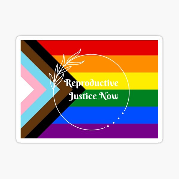 "Reproductive Justice Now Pride Flag" Sticker for Sale by Ceconner92 ...