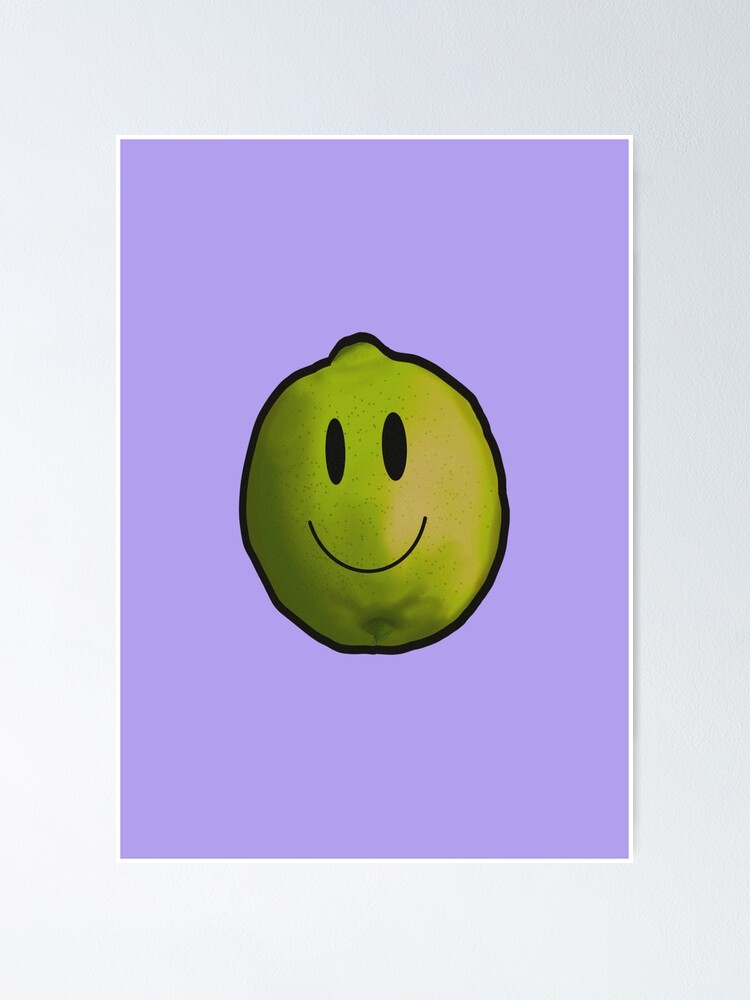 "Smiley Face Lime " Poster for Sale by casnicol | Redbubble