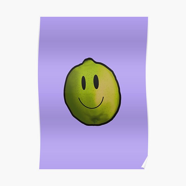 "Smiley Face Lime " Poster for Sale by casnicol | Redbubble