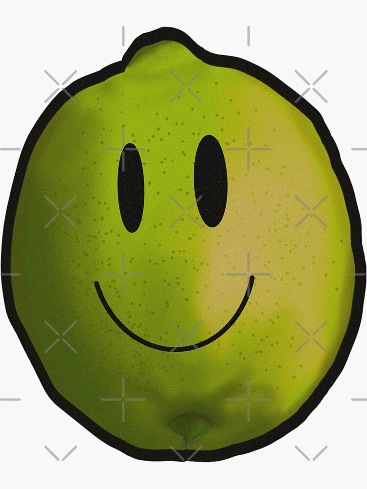"Smiley Face Lime " Sticker by casnicol | Redbubble