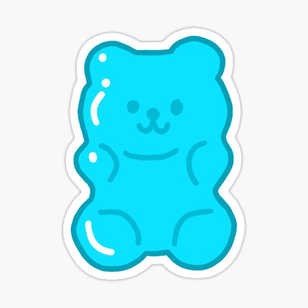 "Blue Gummy Bear " Sticker for Sale by elizabethpivec | Redbubble