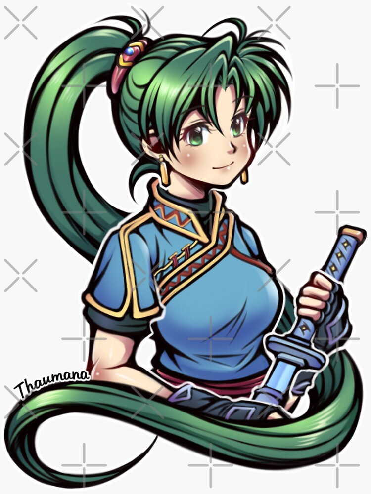"Lyn The Blazing Blade Sticker" Sticker by ThauMania | Redbubble