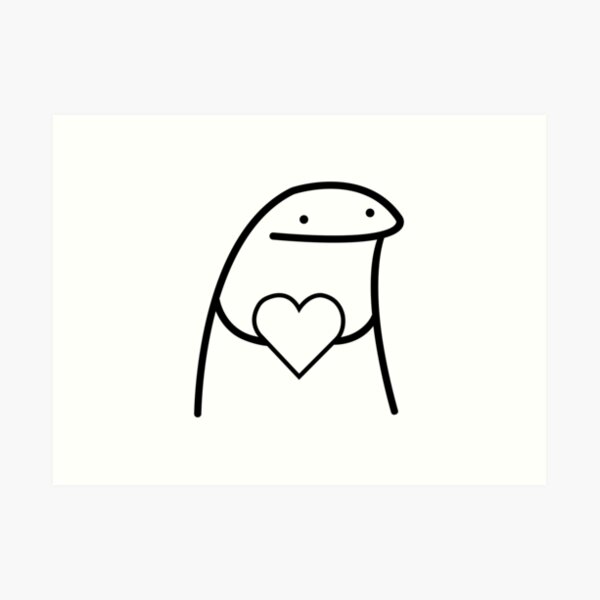 "flork with heart" Art Print for Sale by Mely26 | Redbubble