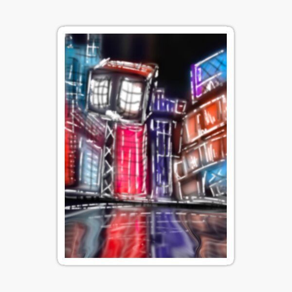 "Cyberpunk blurred colorful" Sticker by dusso | Redbubble
