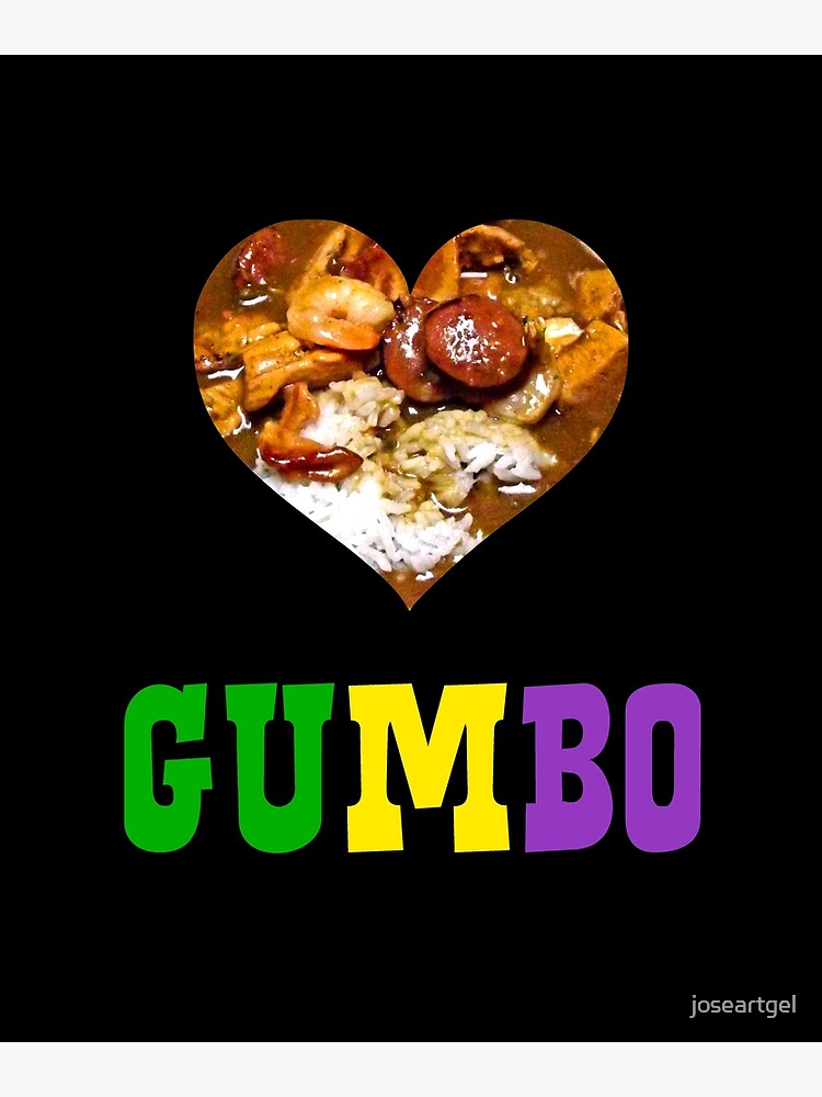 "Gumbo Heart Mardi Gras Colors American Food" Poster for Sale by ...
