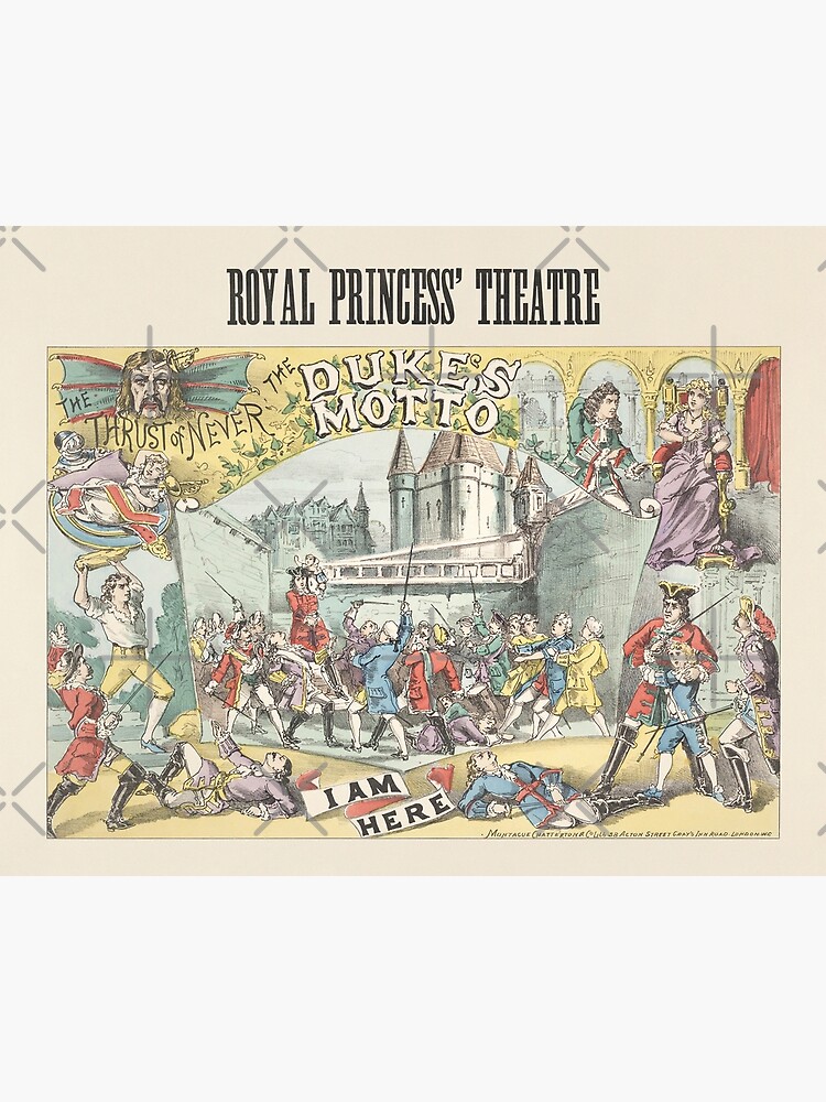 "The Duke's Motto - retro Scottish theatre poster" Poster for Sale by ...