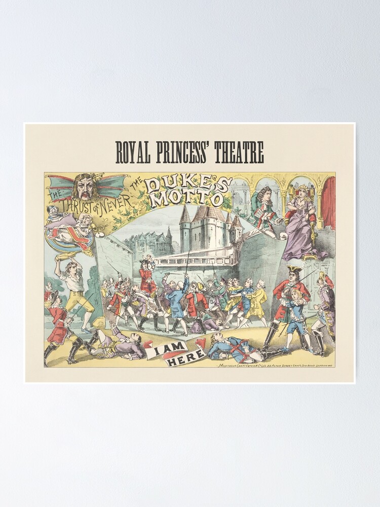 "The Duke's Motto - retro Scottish theatre poster" Poster for Sale by ...