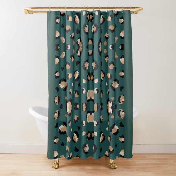 Black Green Tan Shower Curtains for Sale Redbubble