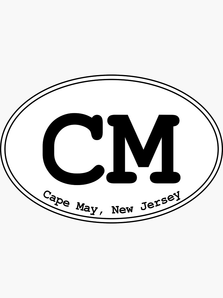 "Cape May Oval Design" Sticker for Sale by dodgemdesigns | Redbubble