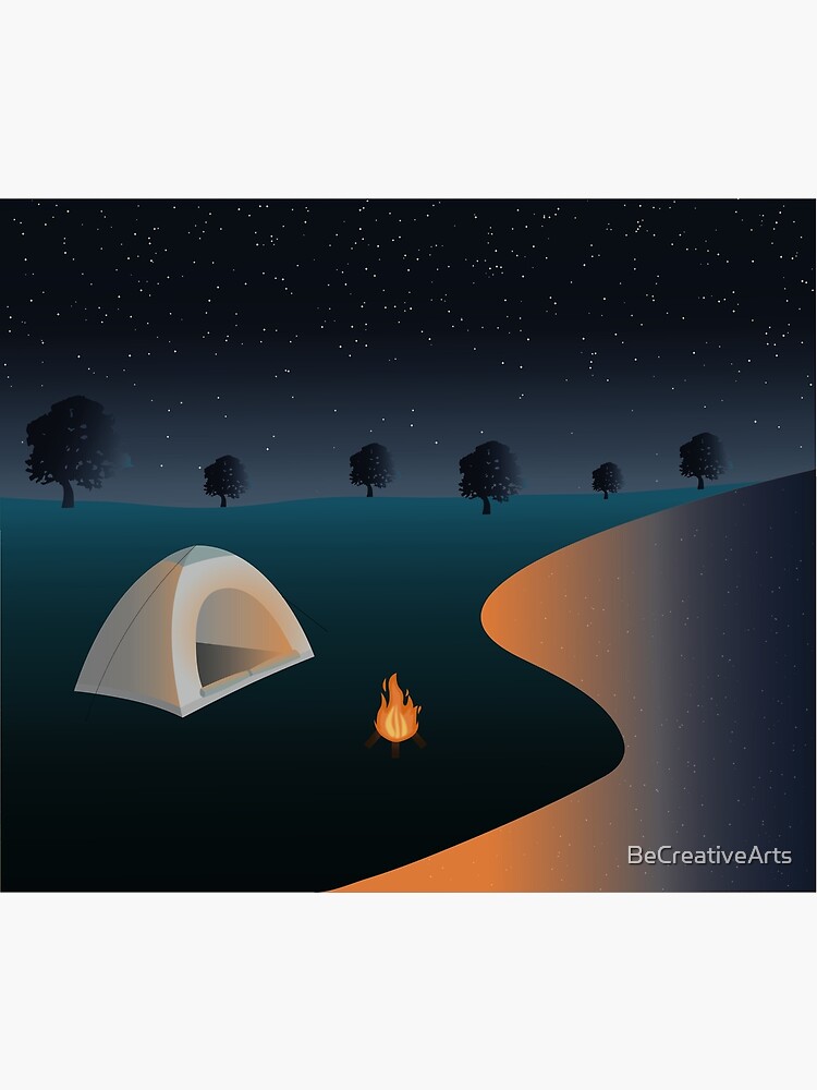 "Camping under the stars" Poster for Sale by BeCreativeArts | Redbubble