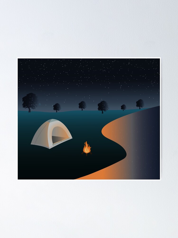 "Camping under the stars" Poster for Sale by BeCreativeArts | Redbubble