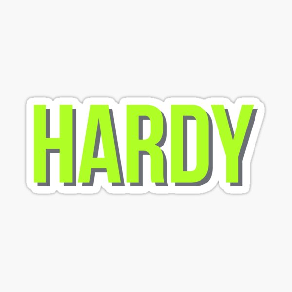 "hardy" Sticker for Sale by marvelteez | Redbubble