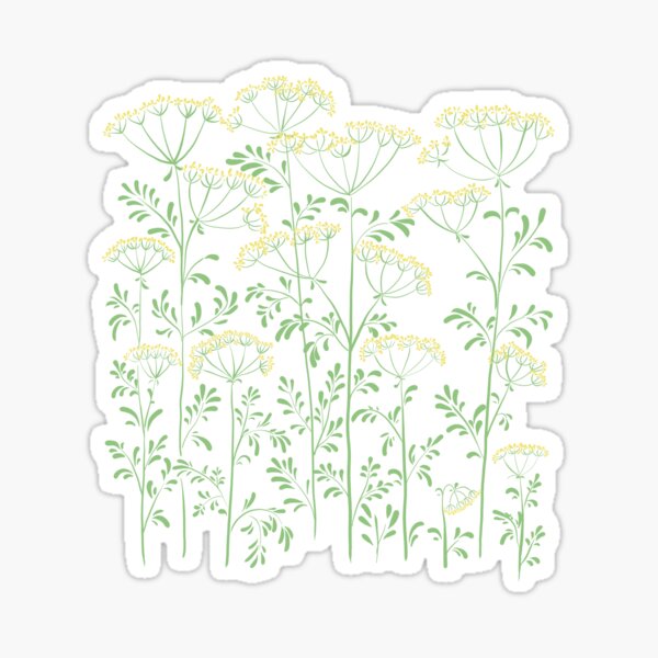 "Dill Ukrop Ukraine Food Ukrainian Vyshyvanka Botanical" Sticker by r ...