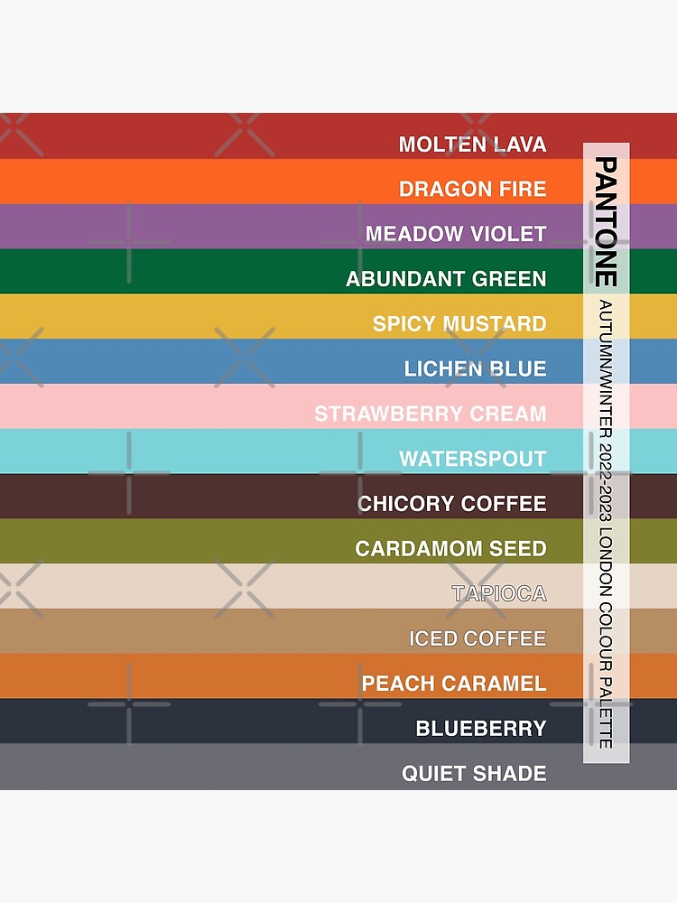 "London Fashion Week Colour Palette, Autumn/Winter 2022-2023 (all 15 ...