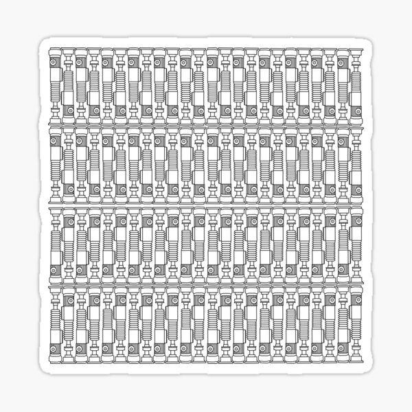 "Laser Sword Pattern" Sticker by ayeayecap | Redbubble