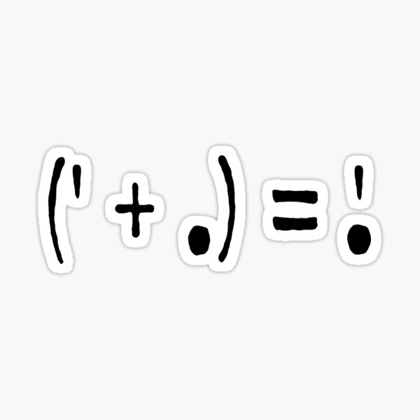 "Typewriter math: Exclamation mark" Sticker for Sale by Tweeting ...