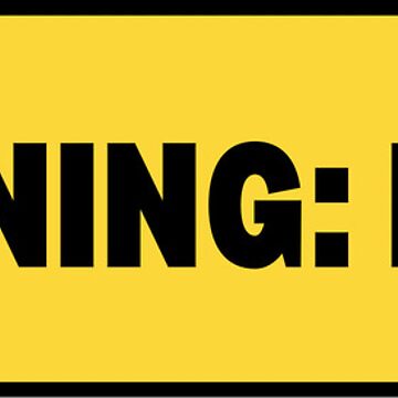 "warning: i bite" Sticker for Sale by PatternPeople | Redbubble