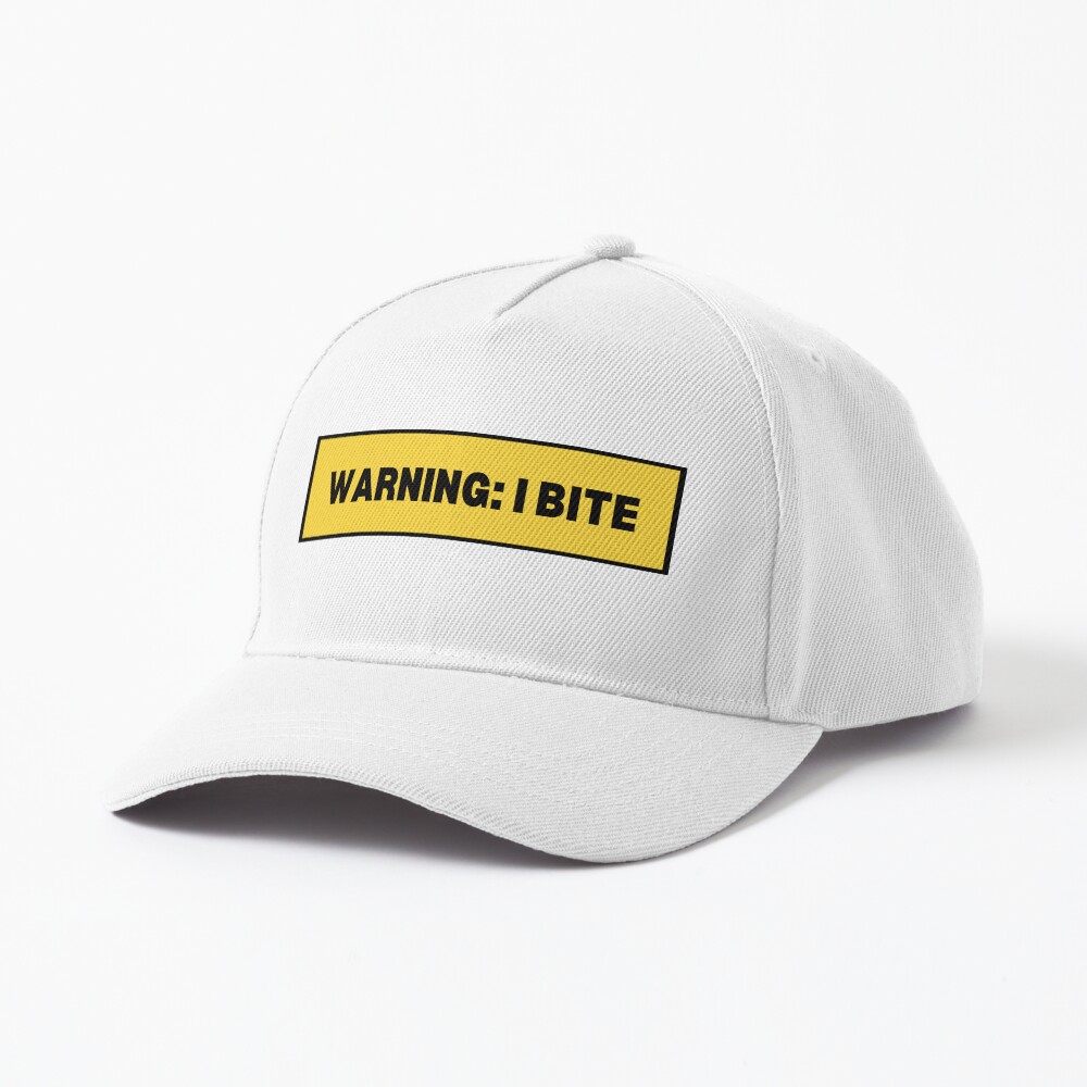 "warning: i bite" Sticker for Sale by PatternPeople | Redbubble