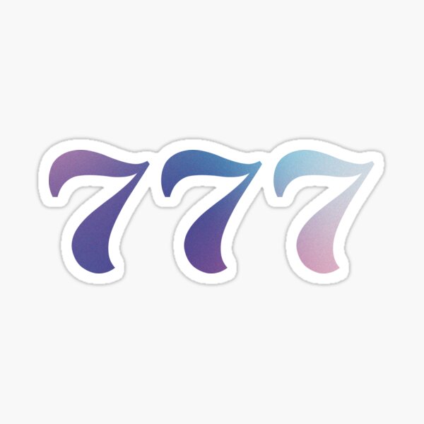"Angel Number 777" Sticker for Sale by rodentgorl | Redbubble