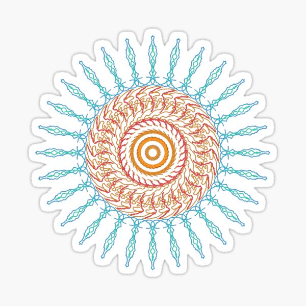 "Radial Art #3 (Swirly and Pointy)" Sticker by AniTrix | Redbubble
