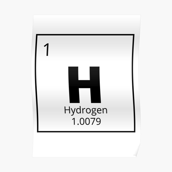 "Hydrogen" Poster for Sale by Blank02 | Redbubble