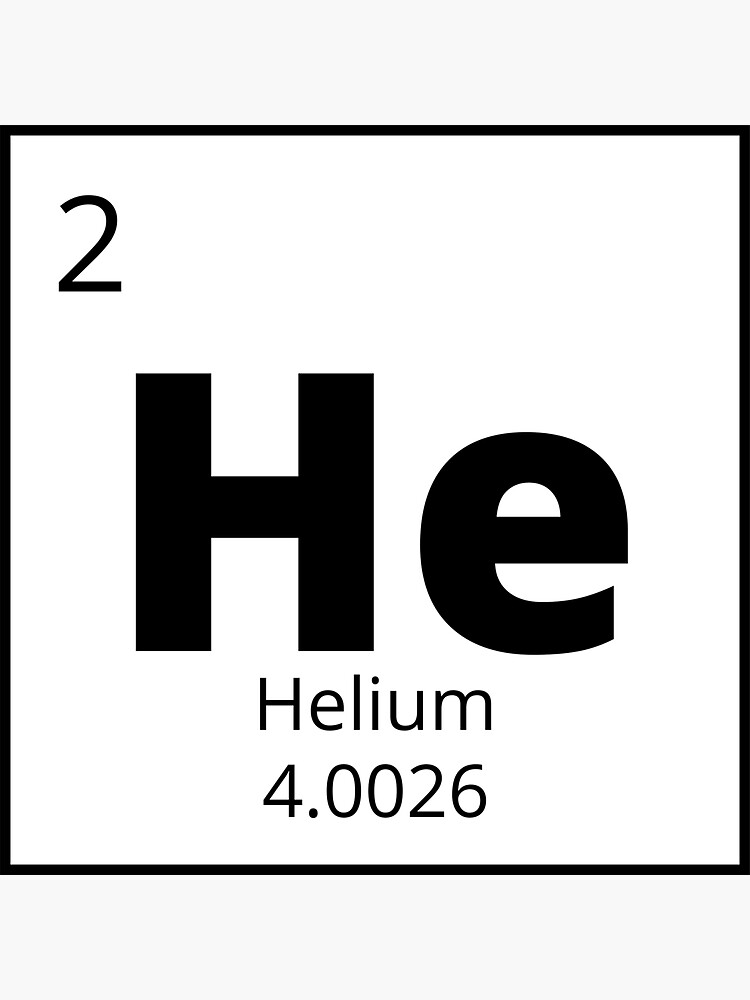 "Helium" Sticker by Blank02 | Redbubble